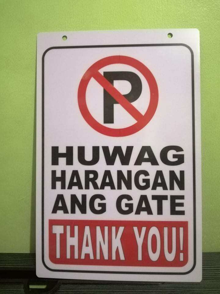 Huwag Harangan ang Gate - Signage PVC Plastic (Like ID) Size 7.8x11 ...