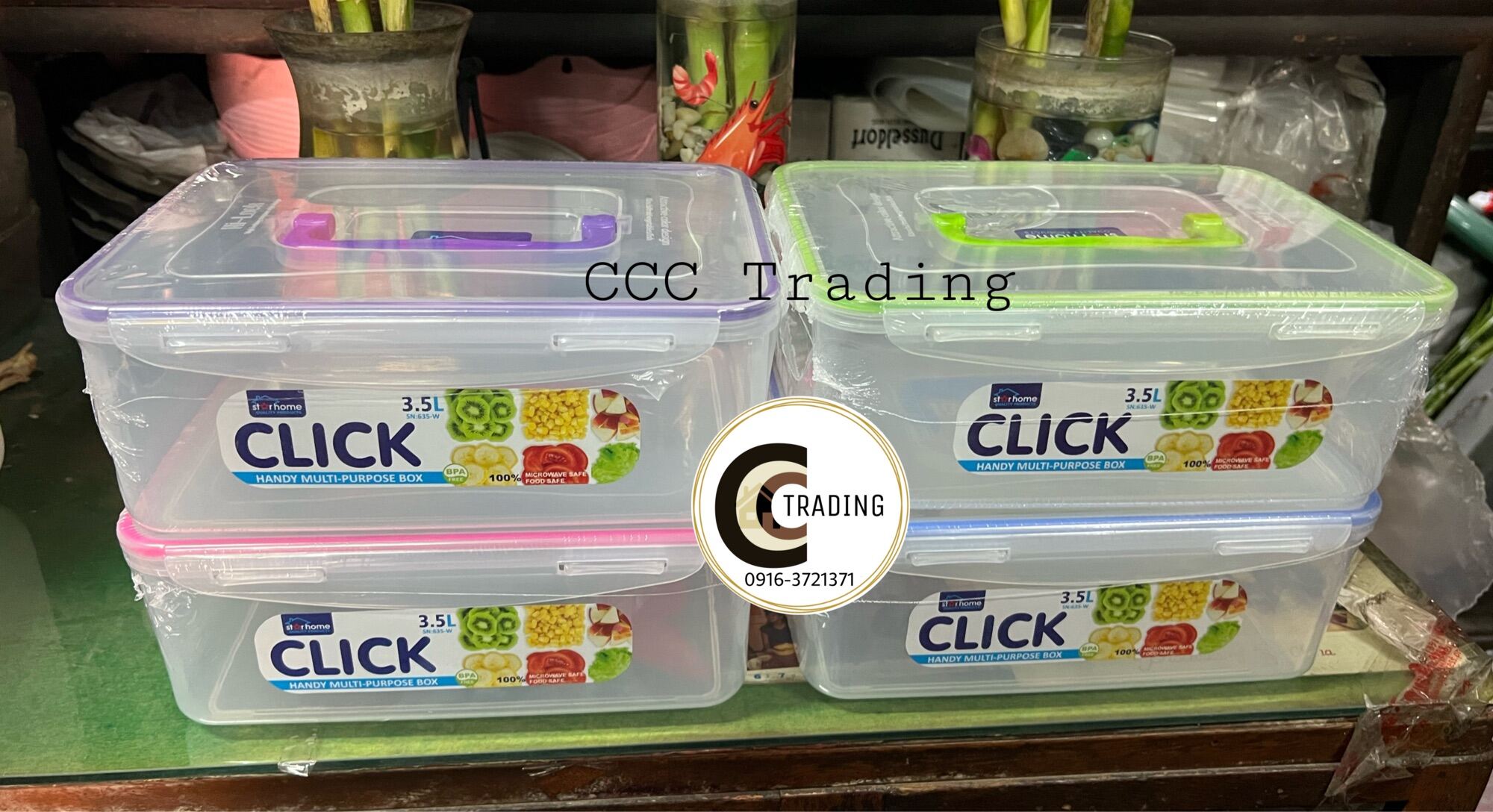 Click Food Container 3.5 Liters w/ Handle plus BPA FREE / Multi-purpose ...