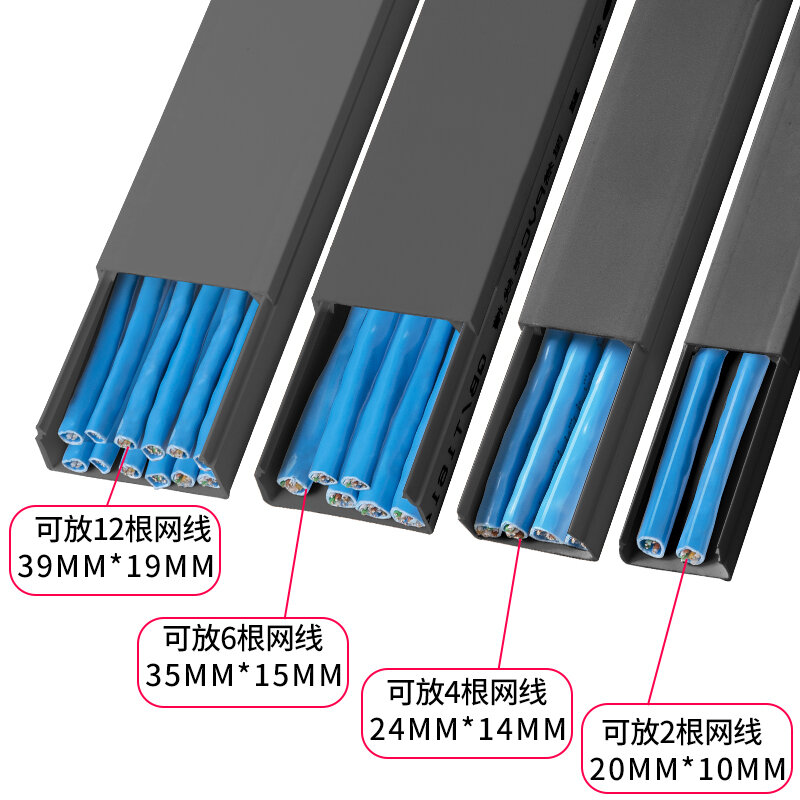 PVC Trunking Open-Mounted Trunking Wire Open Line Adhesive through Card ...