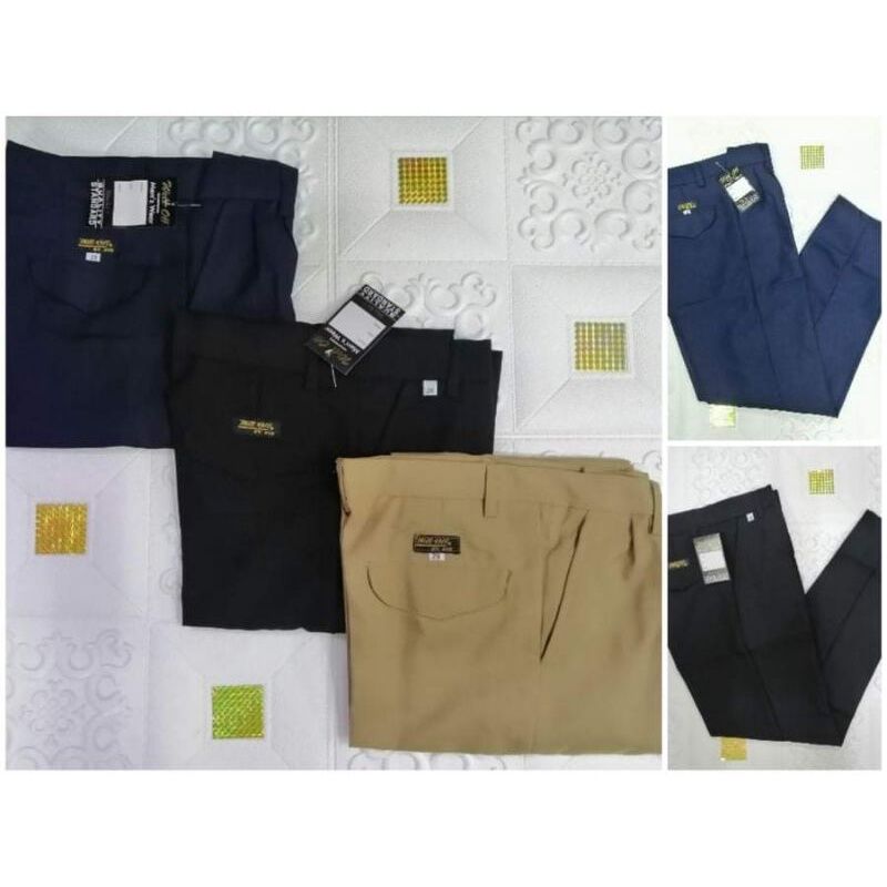 WELL OFF SLACKS FOR MEN(BLACK & NAVY BLUE & KHAKIE) | Lazada PH