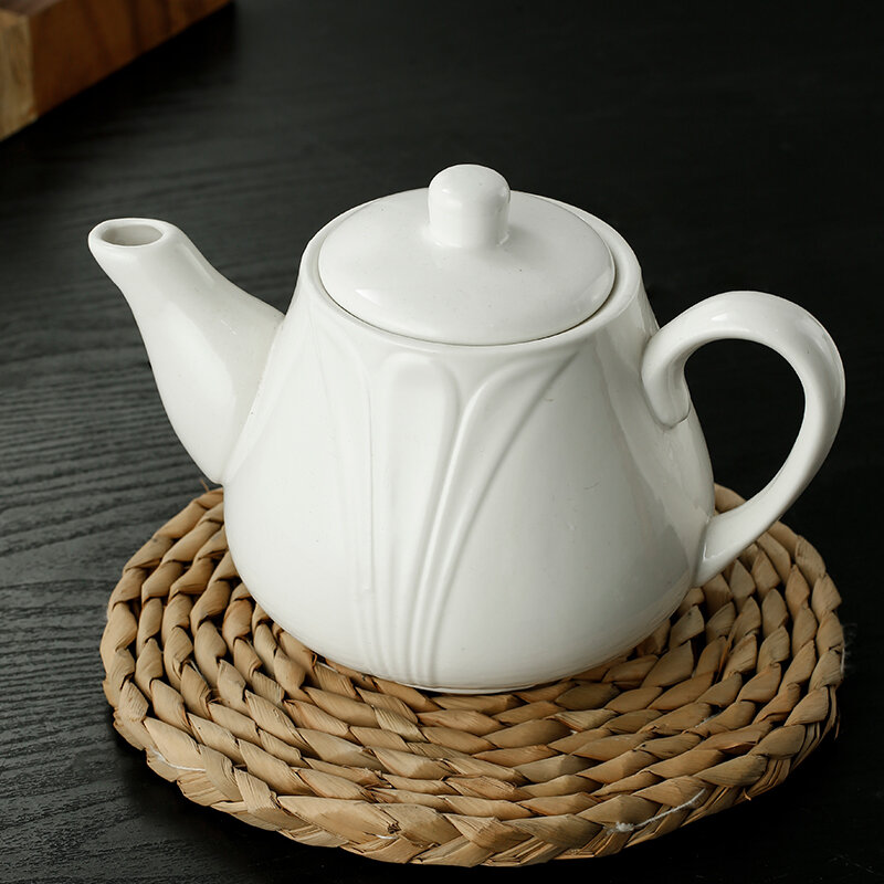 For Home Large and Small Sizes White Porcelain Tea Set Ceramic Teapot ...