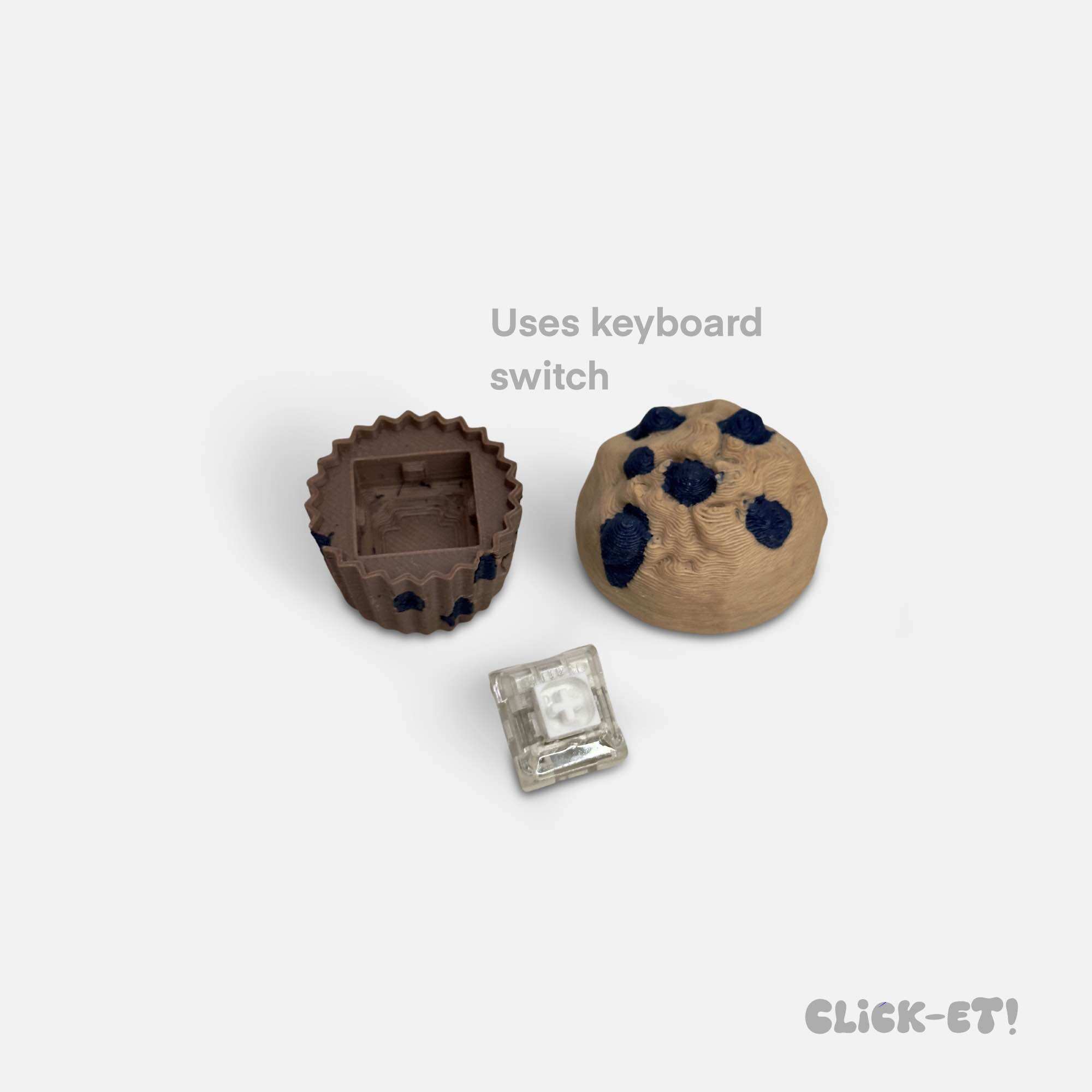 CLICK-ET! Muffin Clicker Keychain by Slycelab 3D Printed Cute Fidget ...