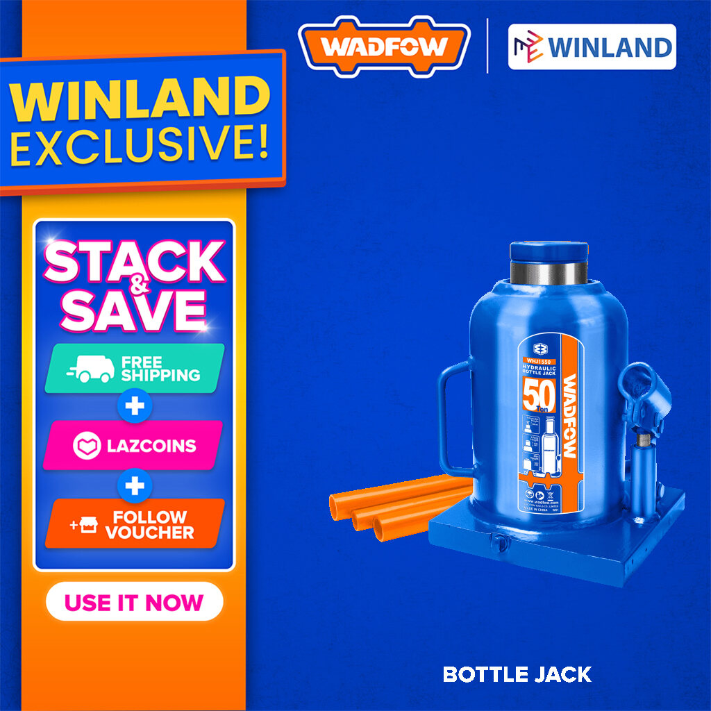 Wadfow by Winland WHJ1550 Hydraulic Welded Bottle Jack 50Ton With ...