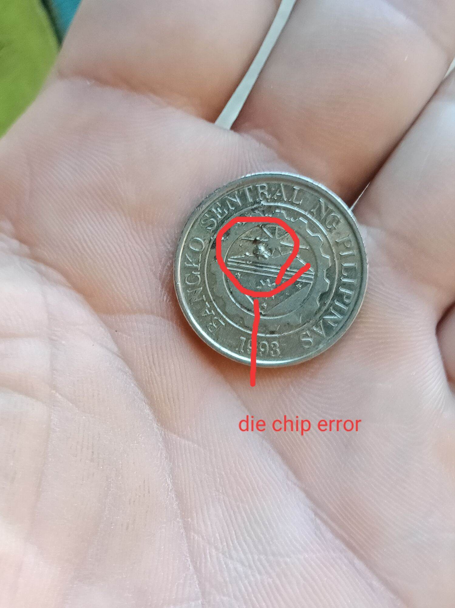 rare 1 peso 2015 error coin die chip error oberse and reverse | Lazada PH