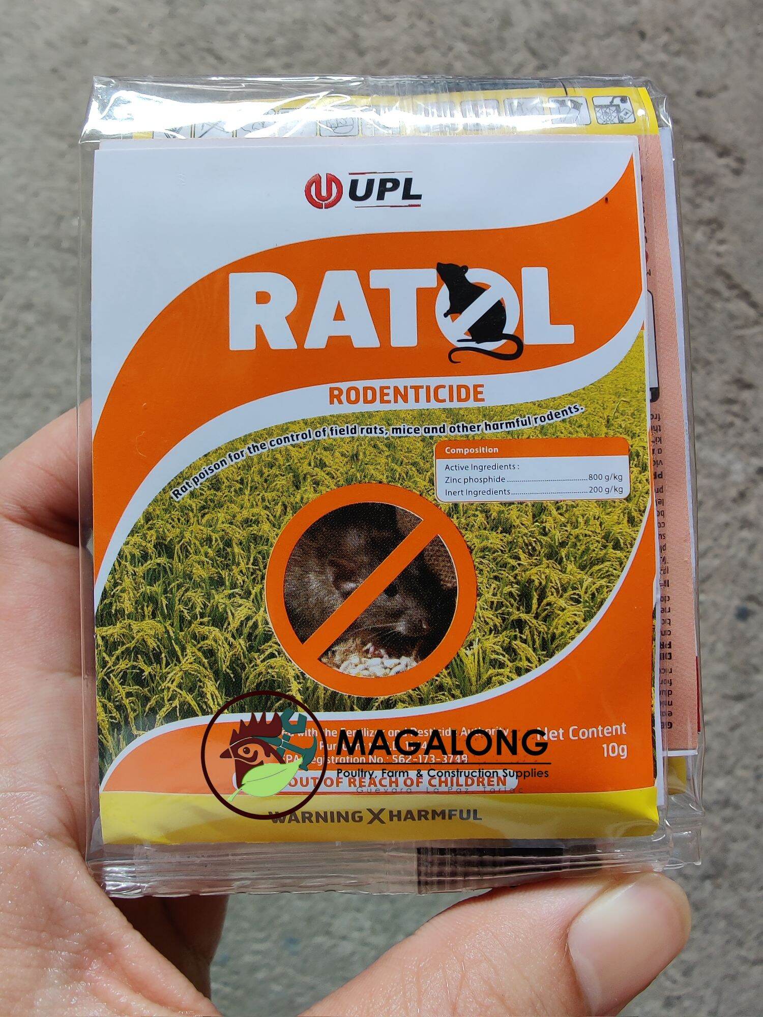 RATOL (ZINC PHOSPHIDE) - RAT POISON / RAT KILLER - RODENTICIDE [10 ...