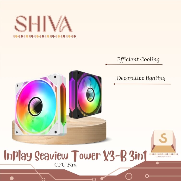 Inplay Seaview Tower X3-B 3in1 ARGB Available in black and white ...