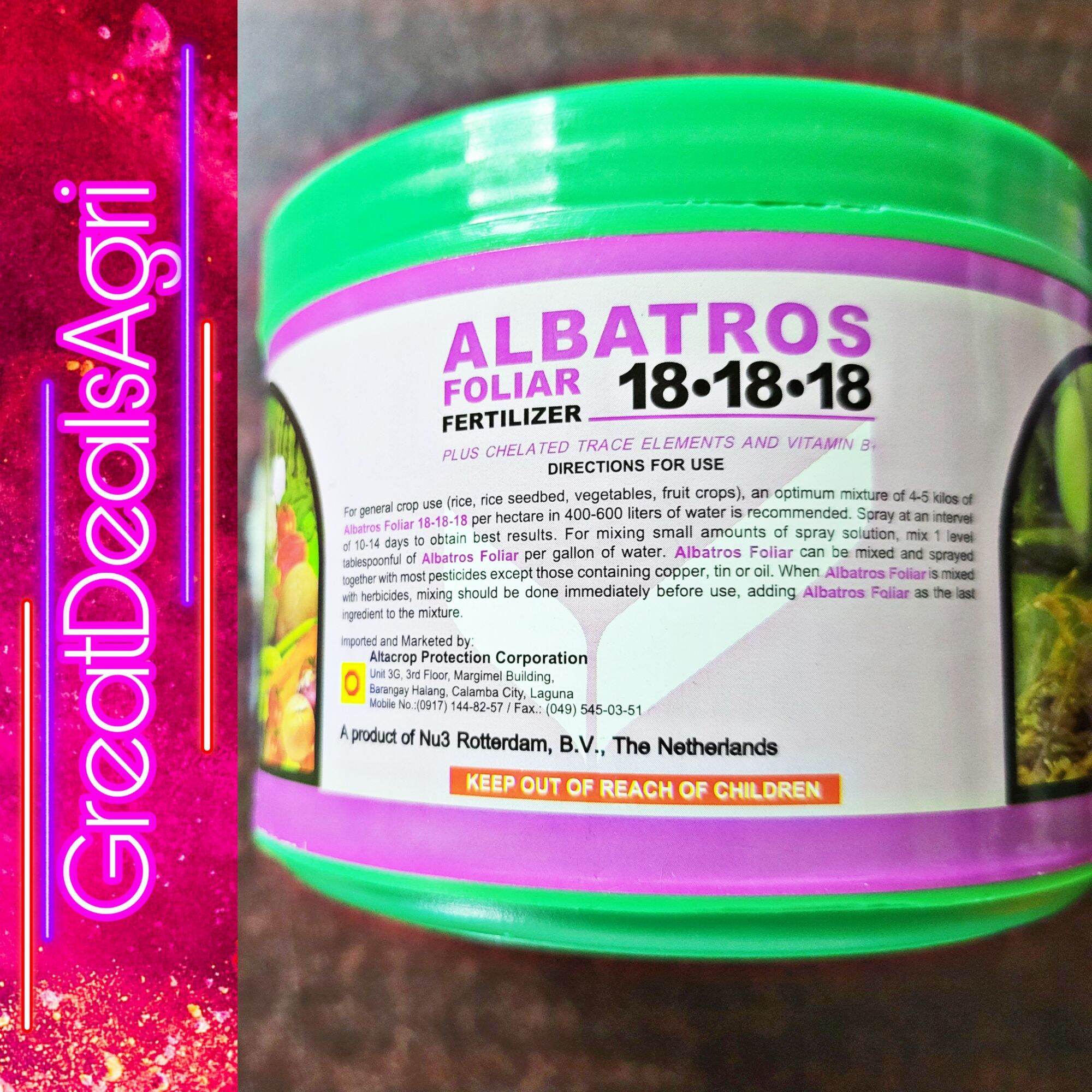 ALBATROS 18-18-18 FOLIAR FERTILIZER (500g) ALTACROP PROTECTION CORP ...