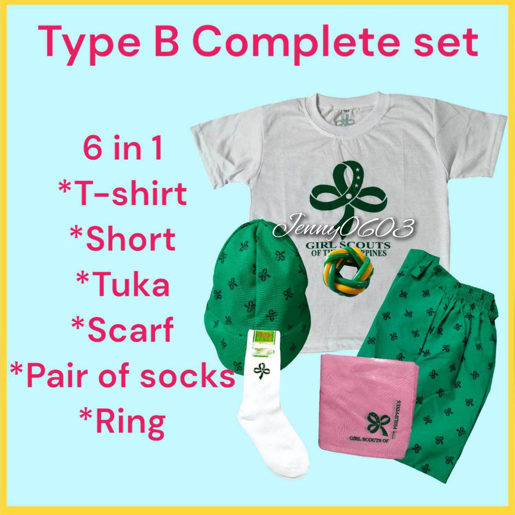 GSP Girl Scout Uniform Type B 6in1 Complete Set | Lazada PH