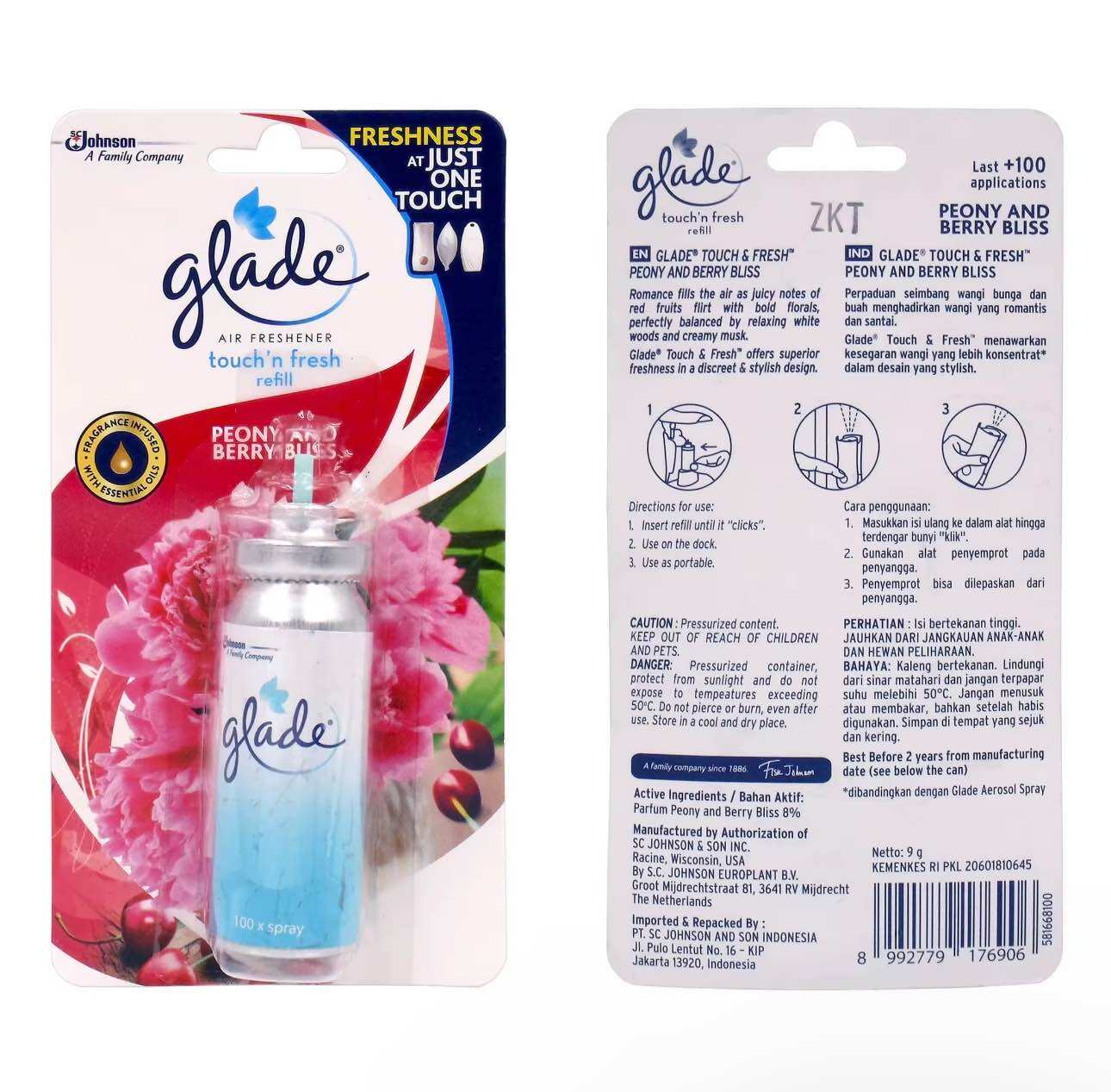 🇸🇬 [Singapore Imported] Glade Mini Spray Air Freshener Touch and Fresh ...