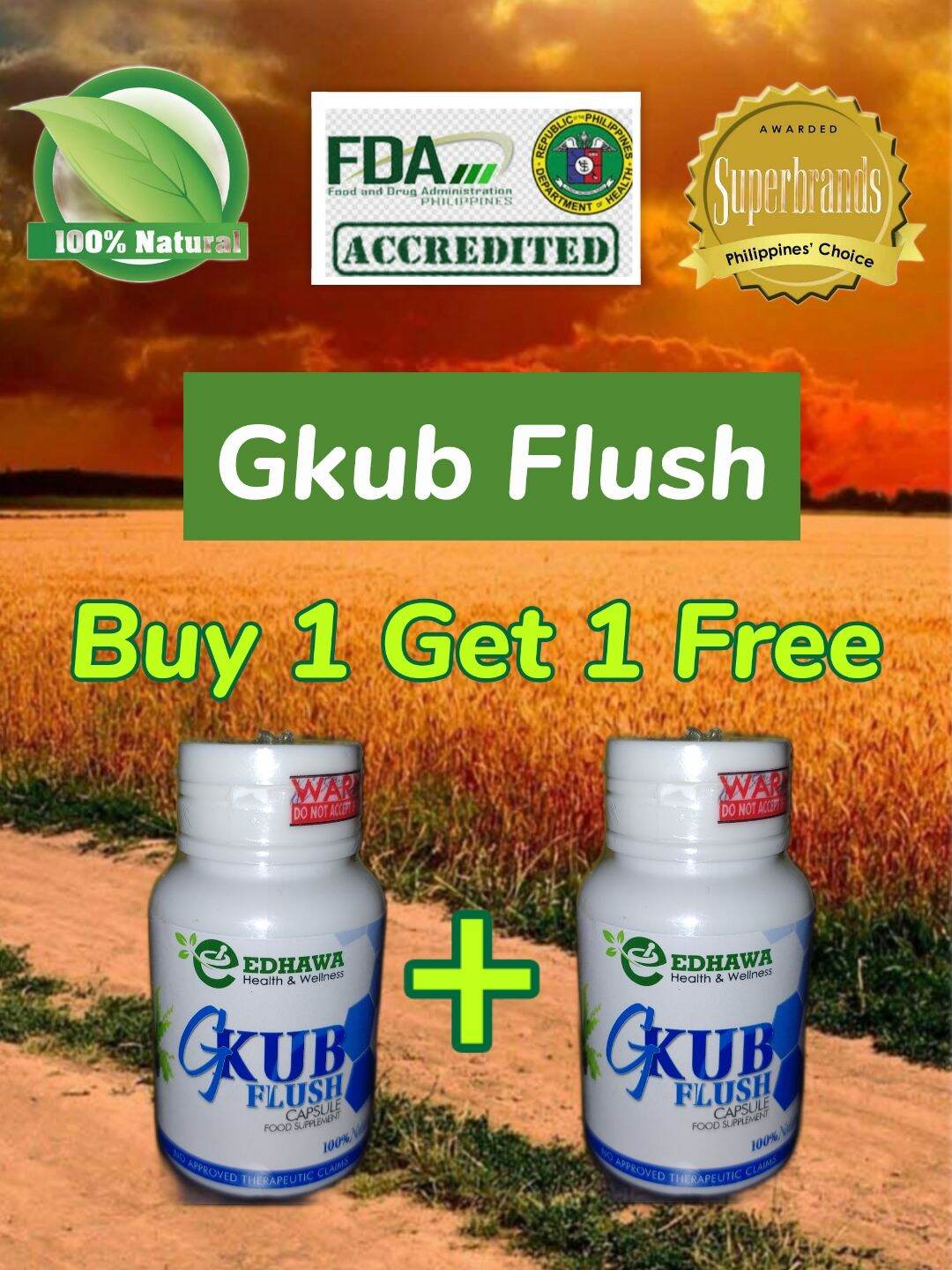 Edhawa Gkub Flush 60caps | Pangtunaw Ng Kidney stones & Gallstones ...