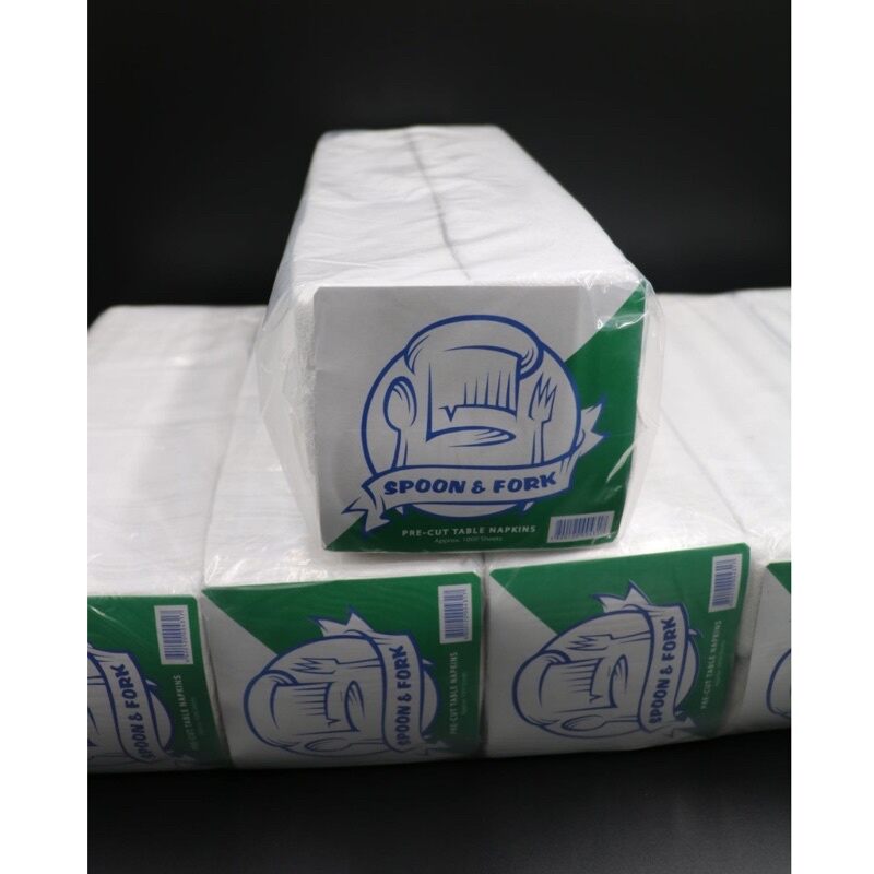 Precut table napkin 1000 sheets 5 packs per bag or 1 pack tissue precut ...