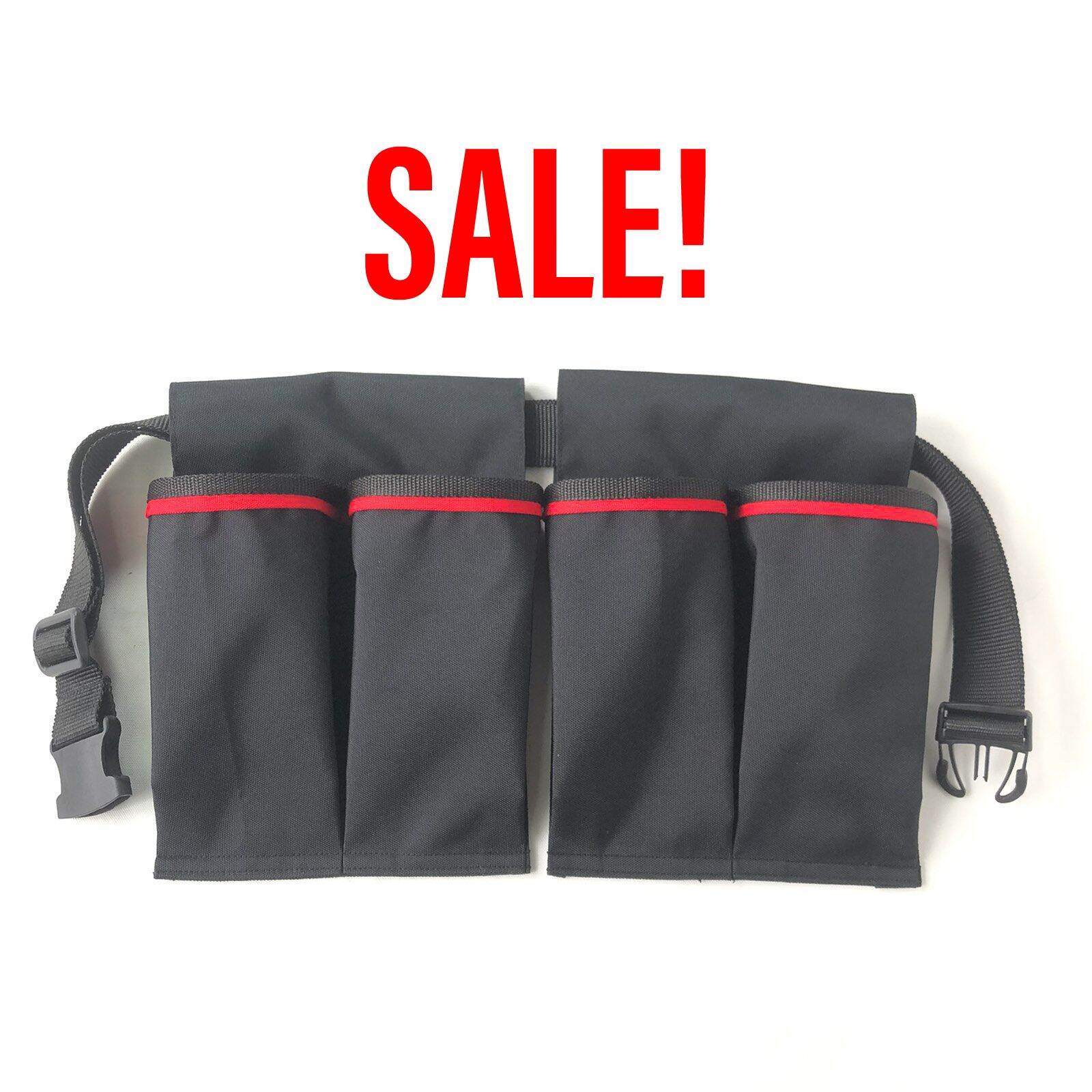 4 Pockets (with Red Lining) Belt Bag Janitorial Belt Bag Bussing Belt ...