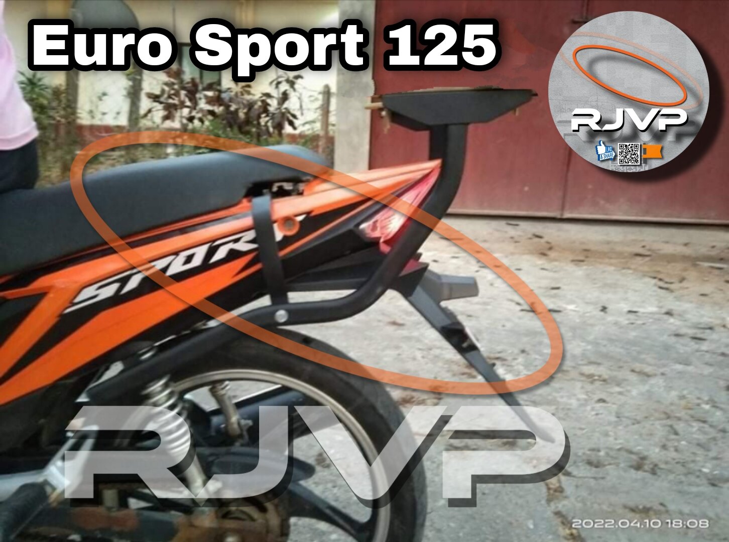 Euro Sport R125 / 110 HRV Bracket Heavy Duty Bracket Steel Black Oval Tube