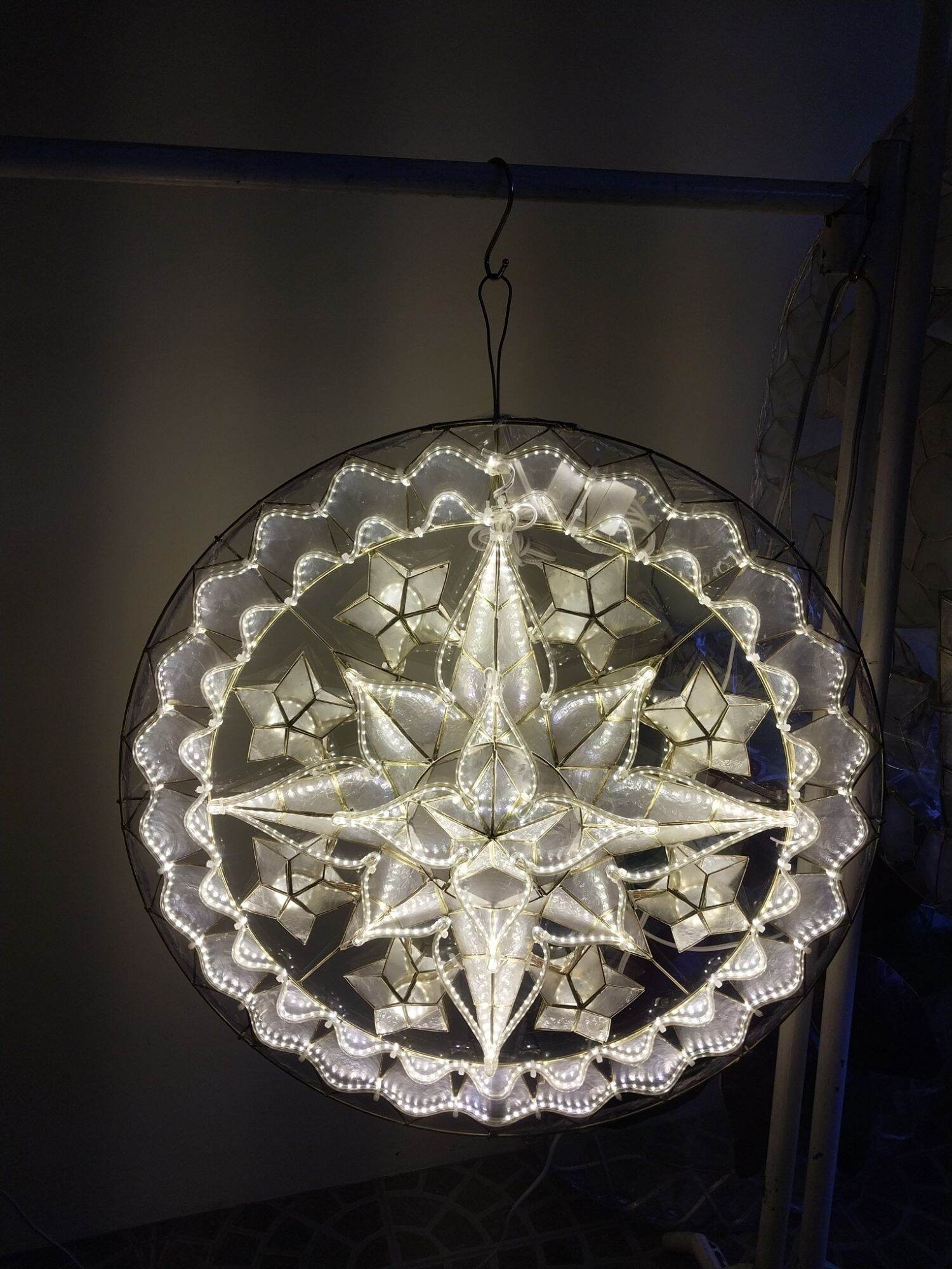 Parol Capiz 20" 25" 30" (Warm White LED) 220v or 110v USA | Lazada PH