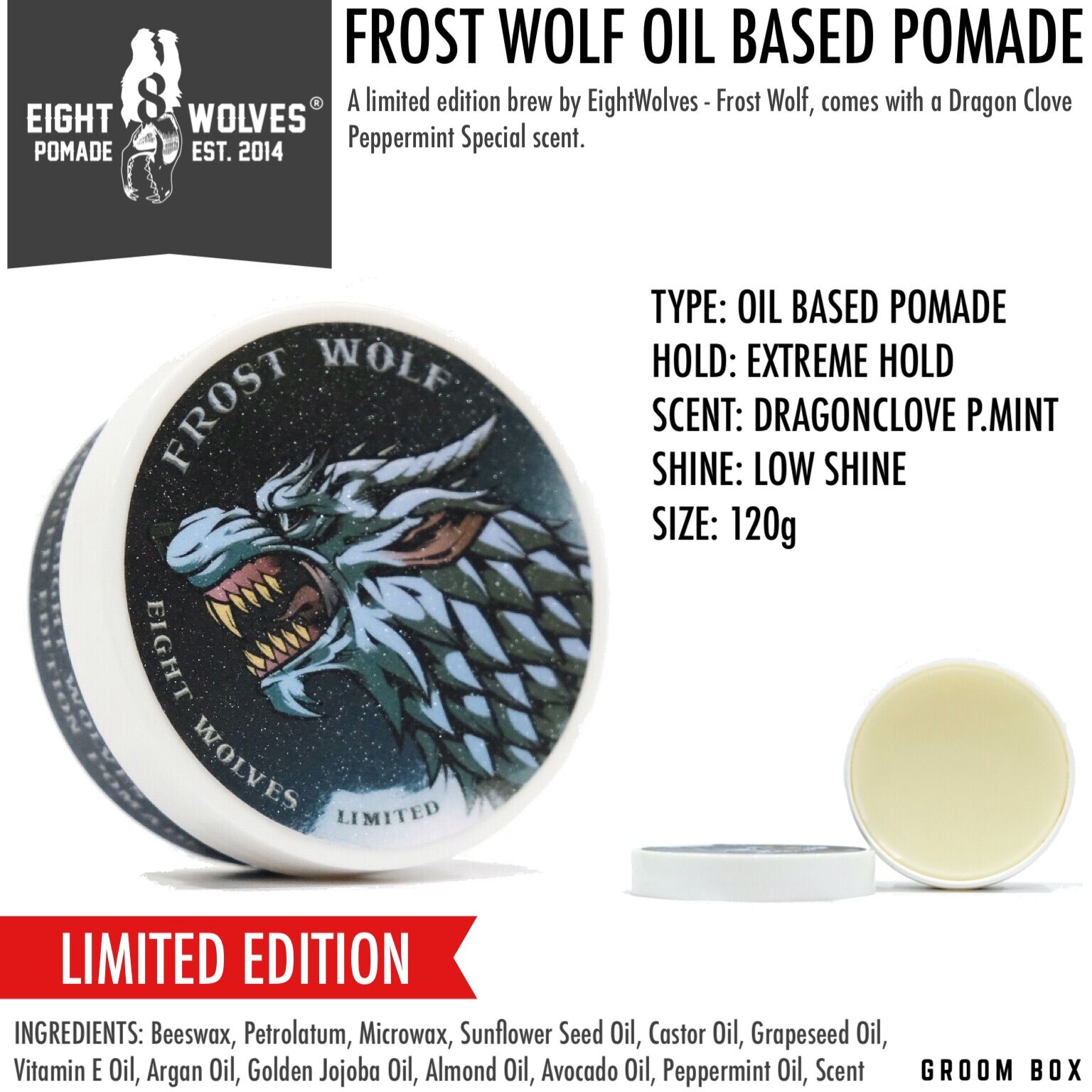 Eight Wolves Frost Wolf Oil Based Pomade | Lazada PH