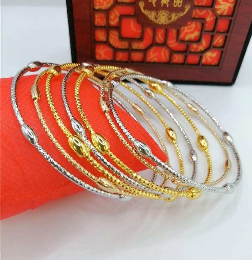 Legit 10k 7 Days Tri Color Bangles Non Tarnish Not Fading High Quality ...