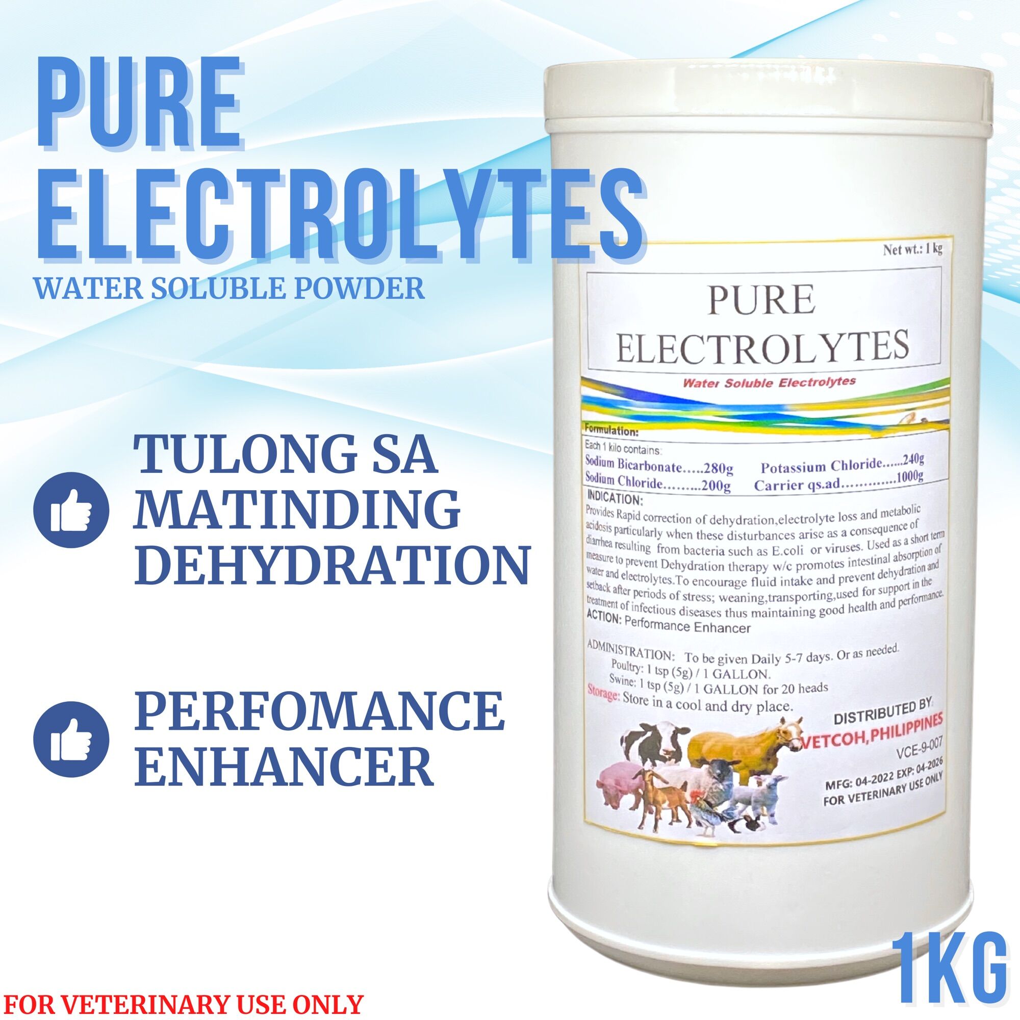 Vetcoh PURE ELECTROLYTES 1kg wsp | Lazada PH