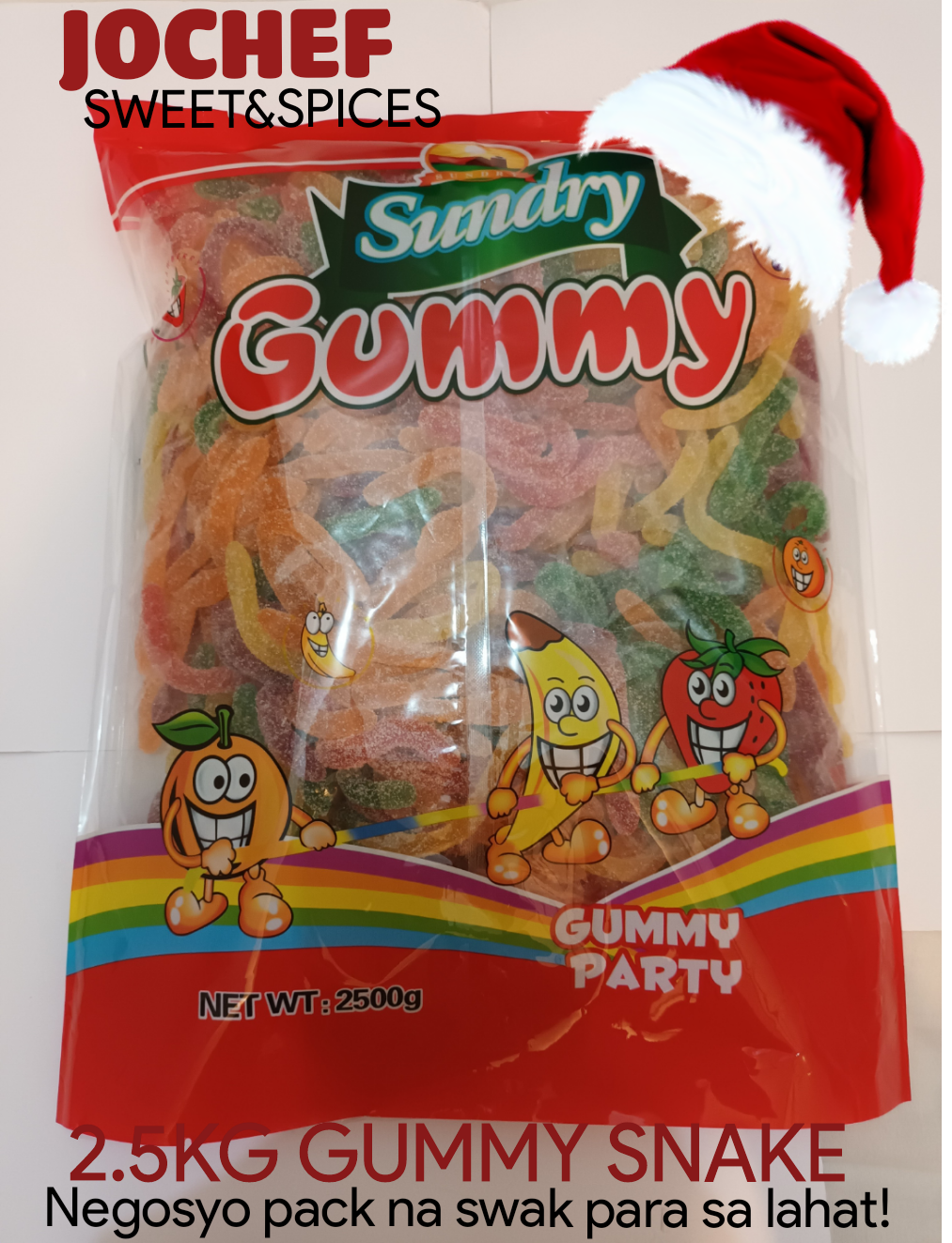 2.5KG GUMMY SNAKE Negosyo pack Gummy sweet candies and kutkutin direct ...