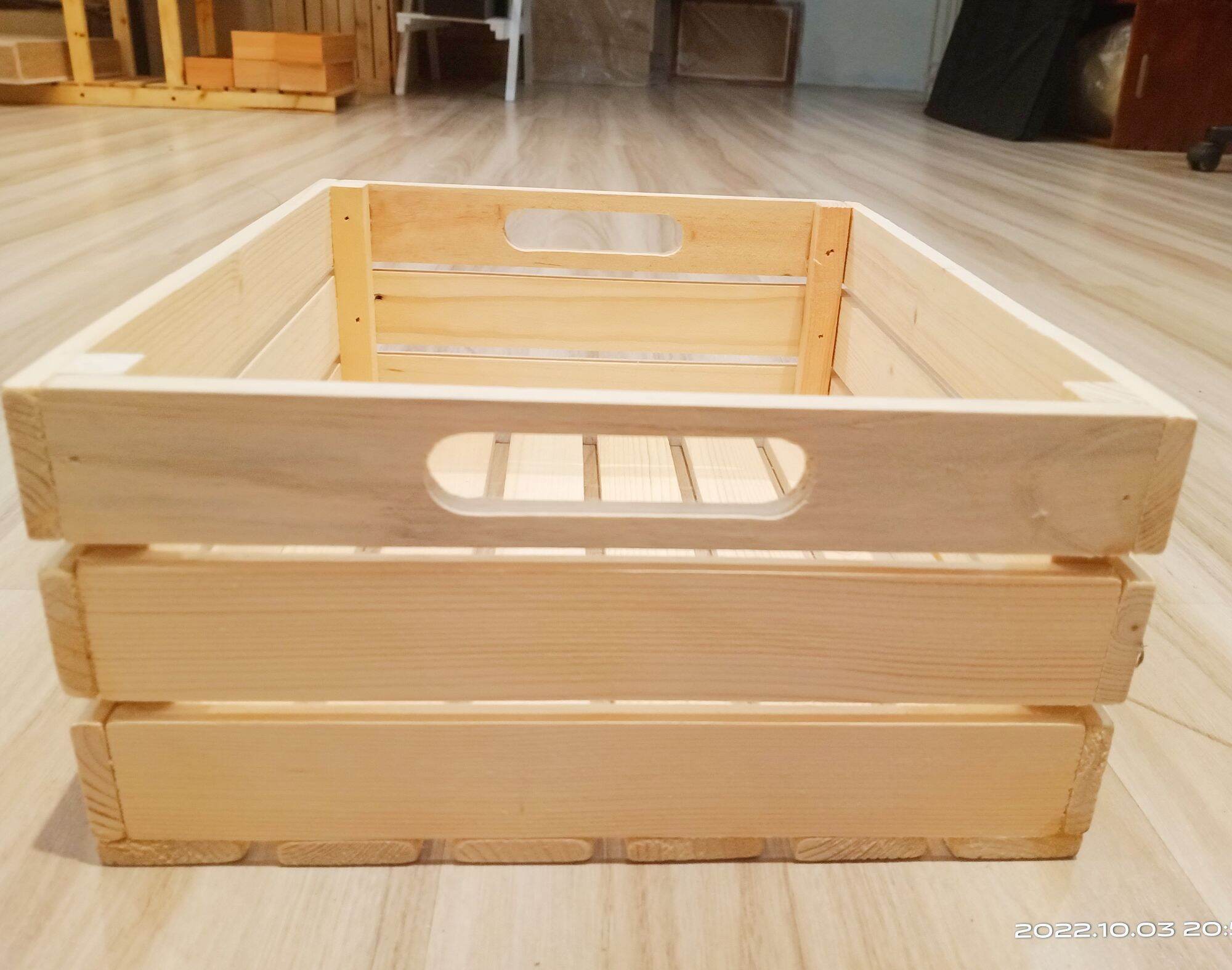 Open Slatted Wooden Crate 12 x 10 x 5 in inches | Lazada PH