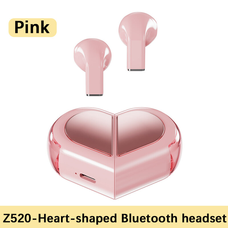 New Fashionable Bluetooth Wireless Headphone Heart Shaped TWS Headset ...