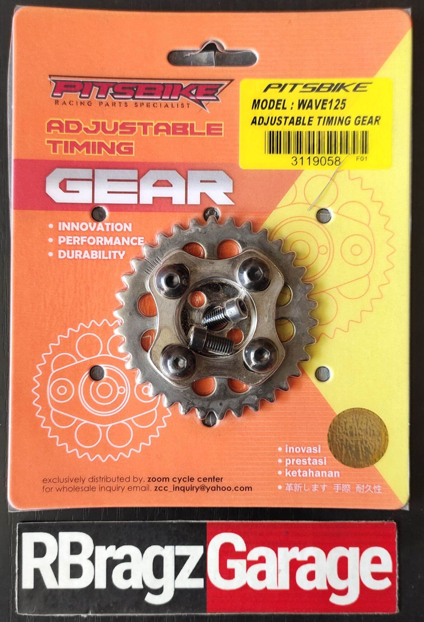 Pitsbike Adjustable Timing Gear - Honda Wave 125/ RS 125 / XRM 125 ...
