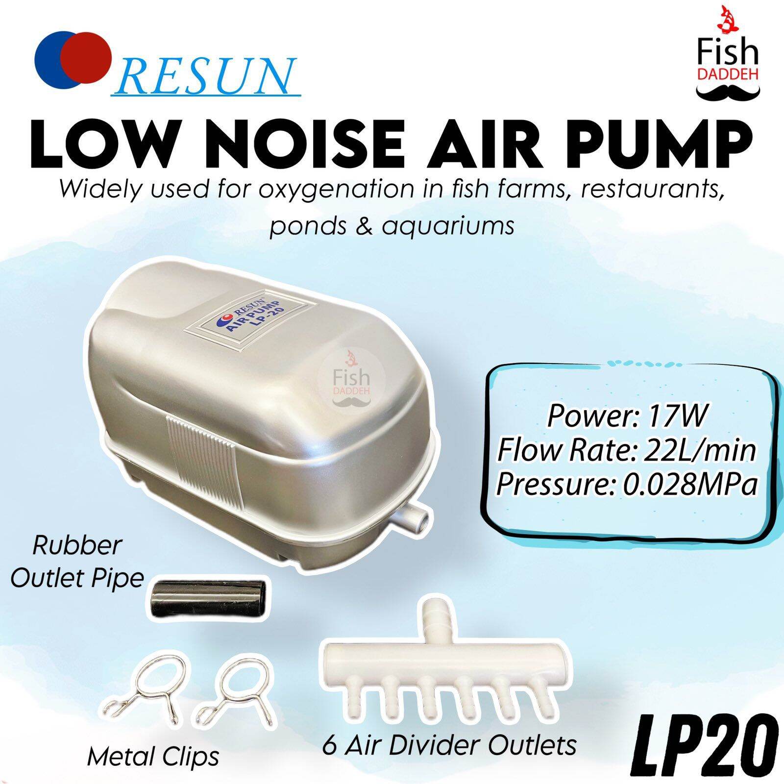 Resun LP100 LP60 LP40 LP20 Low Noise Airpump | Lazada PH