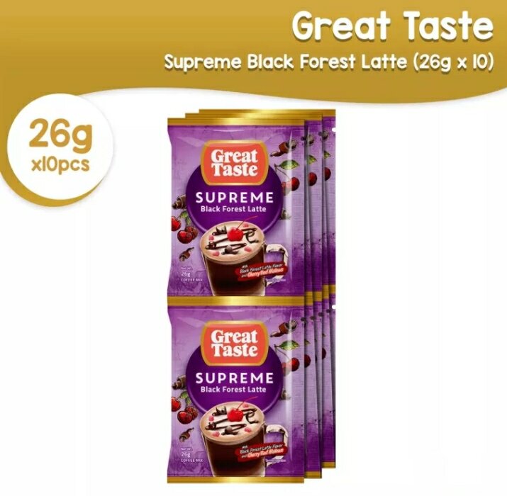 Great Taste Supreme Black Forest Latte ( 26 g x 10s ) | Lazada PH