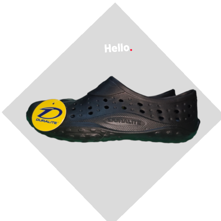 DURALITE AQUATRAX Lightweight rubber black shoes for men, Sea walk ...