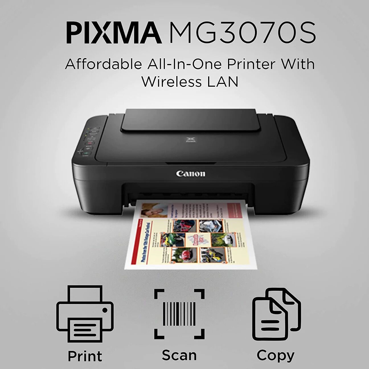 Canon Pixma MG3070s Wireless Inkjet Printer with FREE set of inks and ...