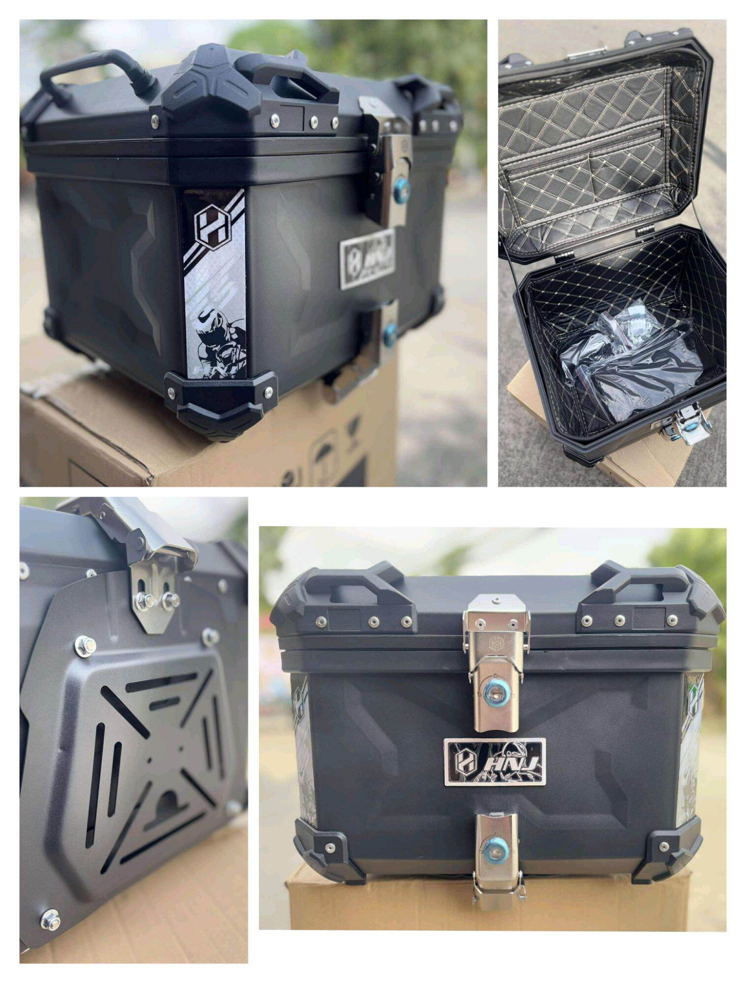 HNJ 3X V5 TOP BOX 45 LITERS with BACKREST & Metal Base plate | Lazada PH