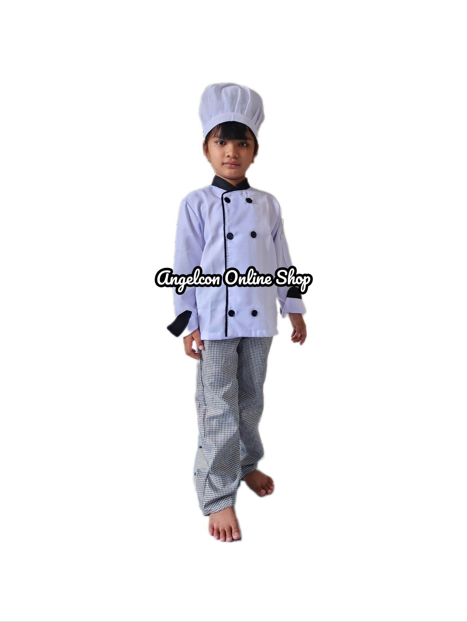 Chef Uniform Checkered For kids Career Costume | Lazada PH