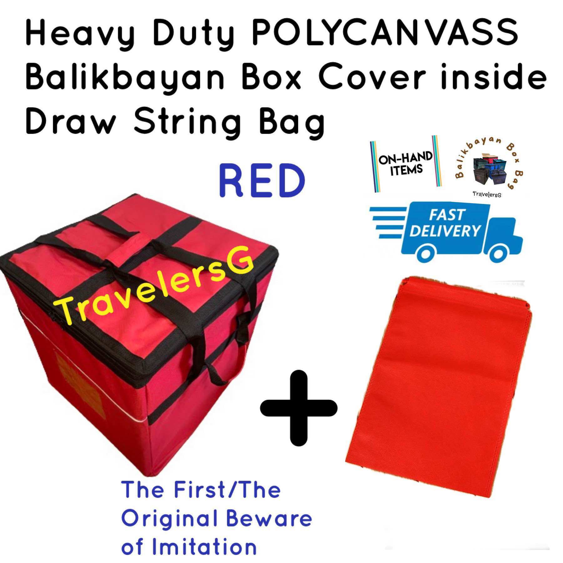 Heavy Duty Balikbayan Box Cover with Pouch (Red) | Lazada PH