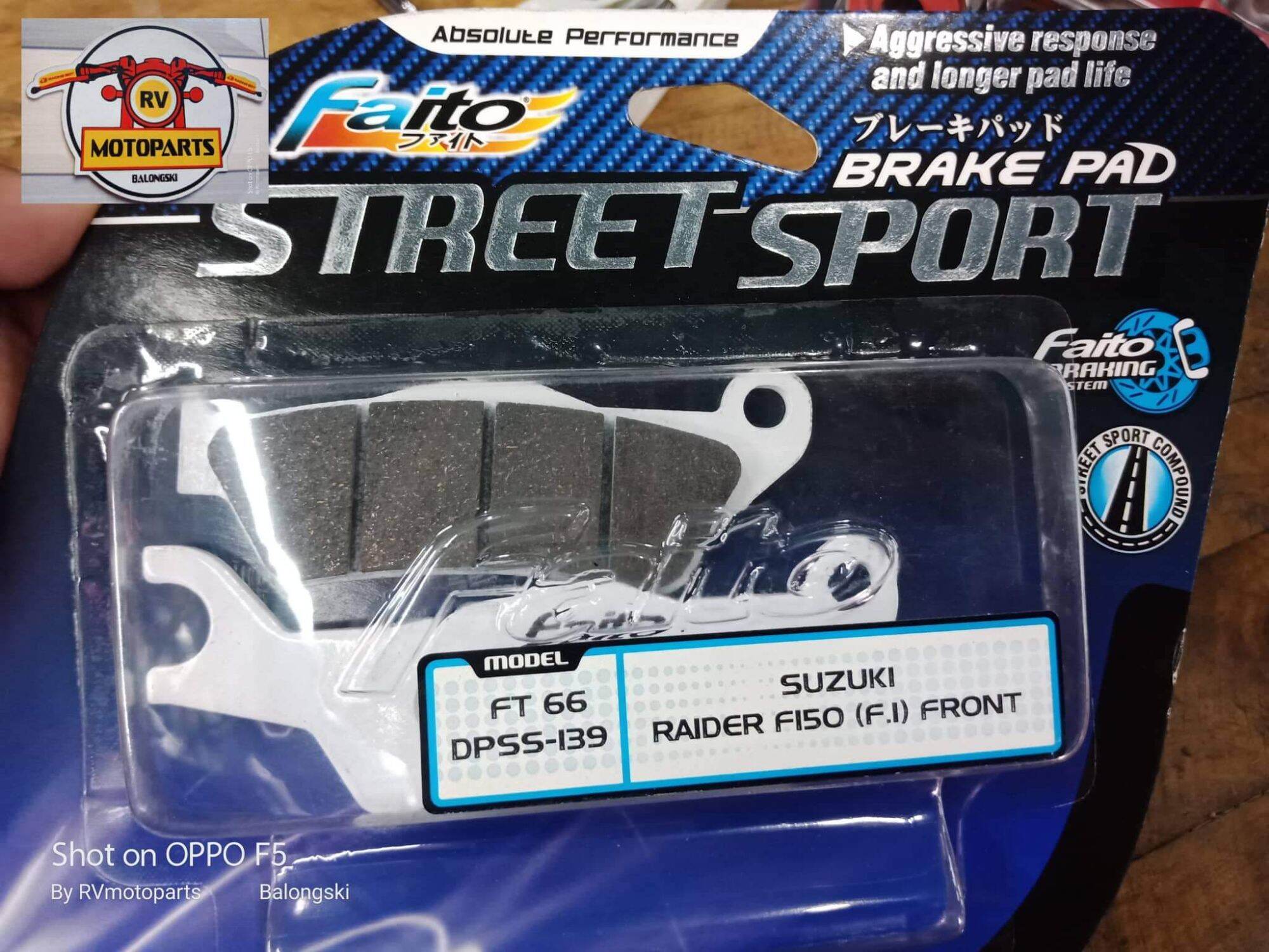FAITO brake pad (FRONT) Raider 150 F.i / Gixxer 155 / GSX 150 / CB 110/ ...