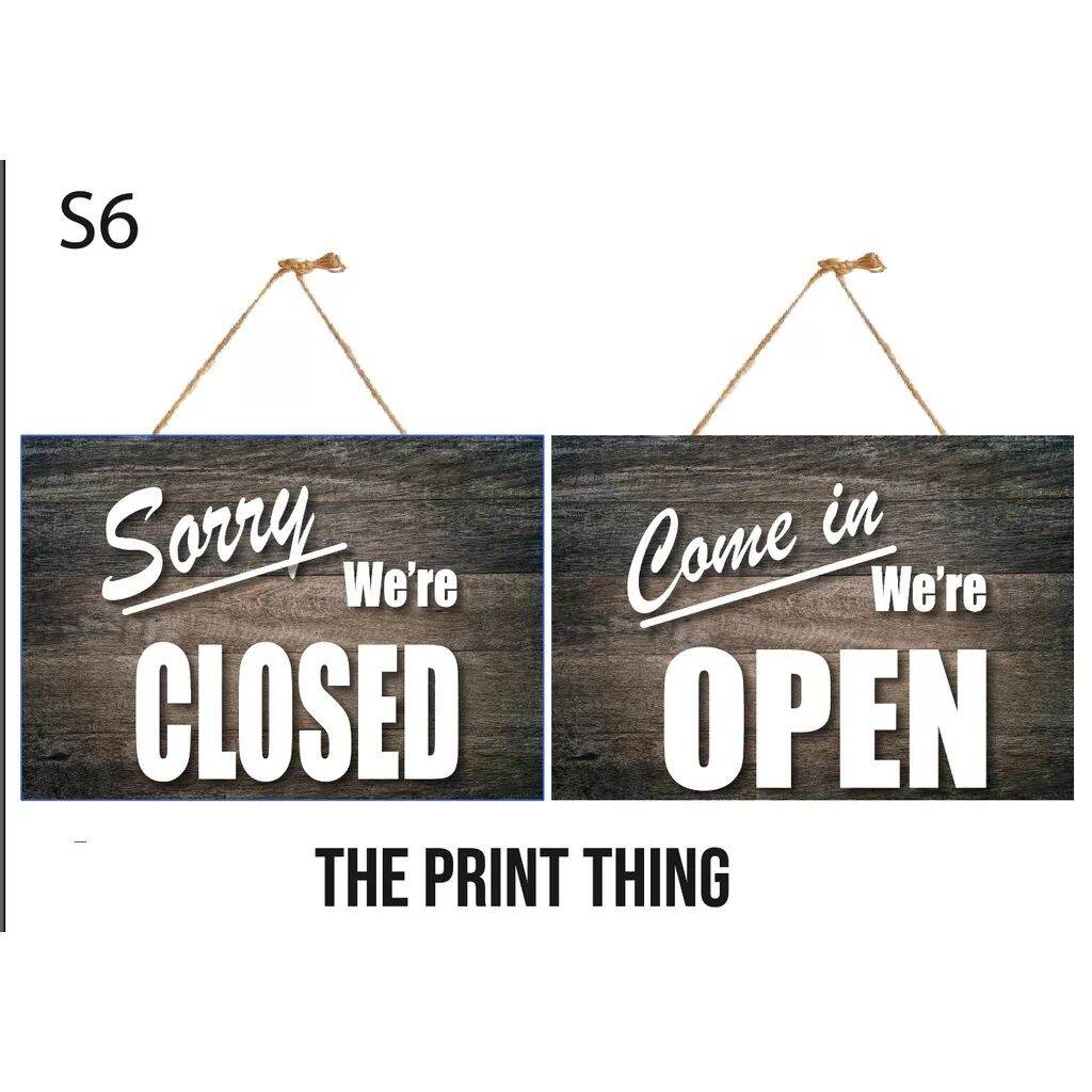 Open Close Signage / Come in we're open / Sintra Board Signage | Lazada PH