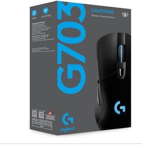 Logitech G703 LIGHTSPEED Gaming Mouse with POWERPLAY Wireless Charging ...