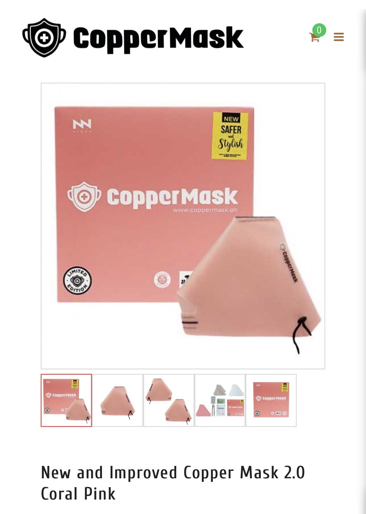 Original New Improved Enclosed Copper mask 2.0 Random color | Lazada PH