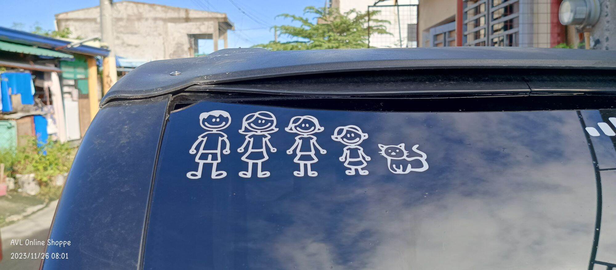 AVL's Reflective Stickers/Family Vector/Keep Distance/car sticker ...