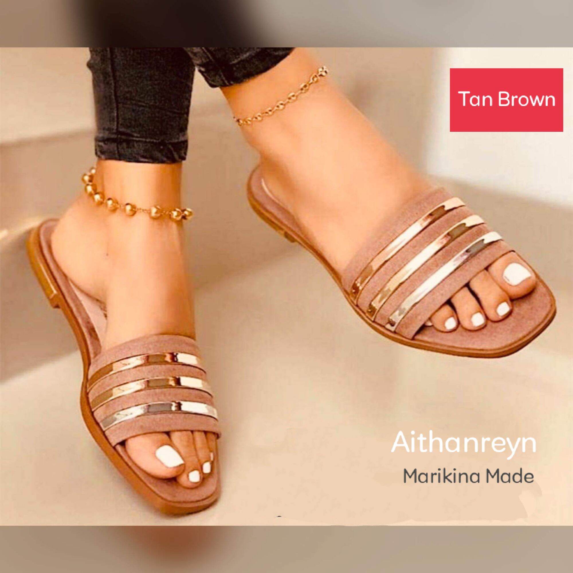 MARIKINA MADE: Goldie Flat Sandals | Lazada PH