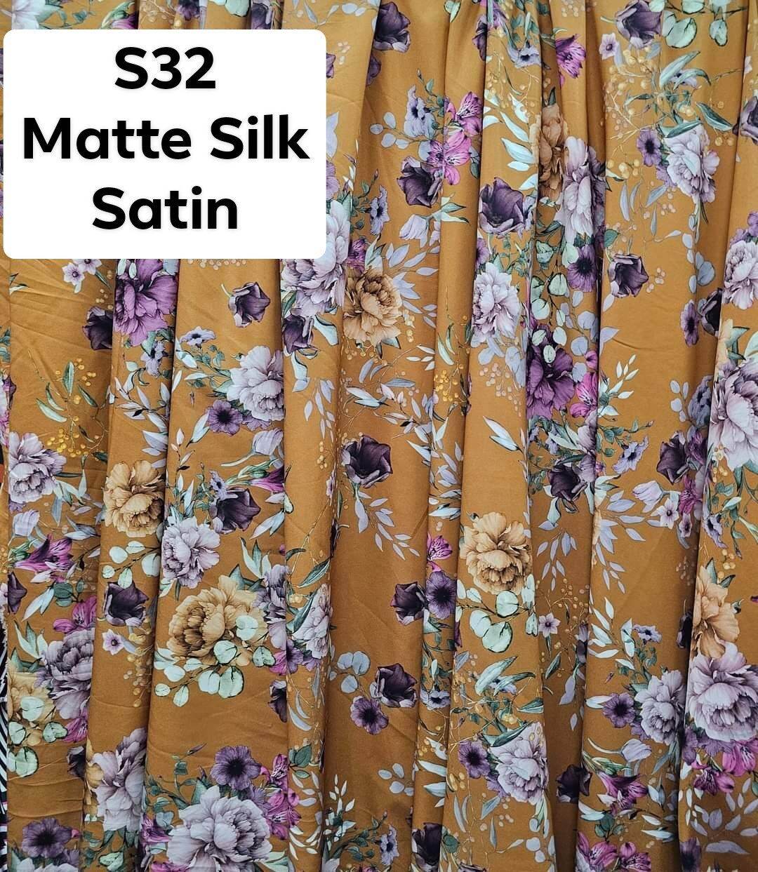 Printed Satin Silk Fabric Per Yard Lazada Ph