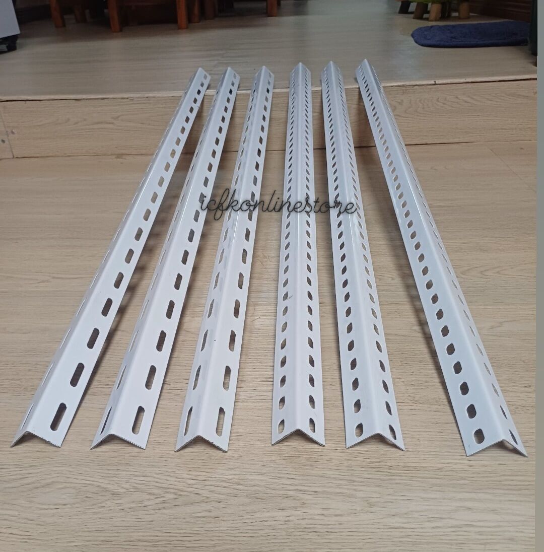 SLOTTED ANGLE BAR 1MM THICKNESS (1X1)INCH ANGLE STORAGE RACK | Lazada PH