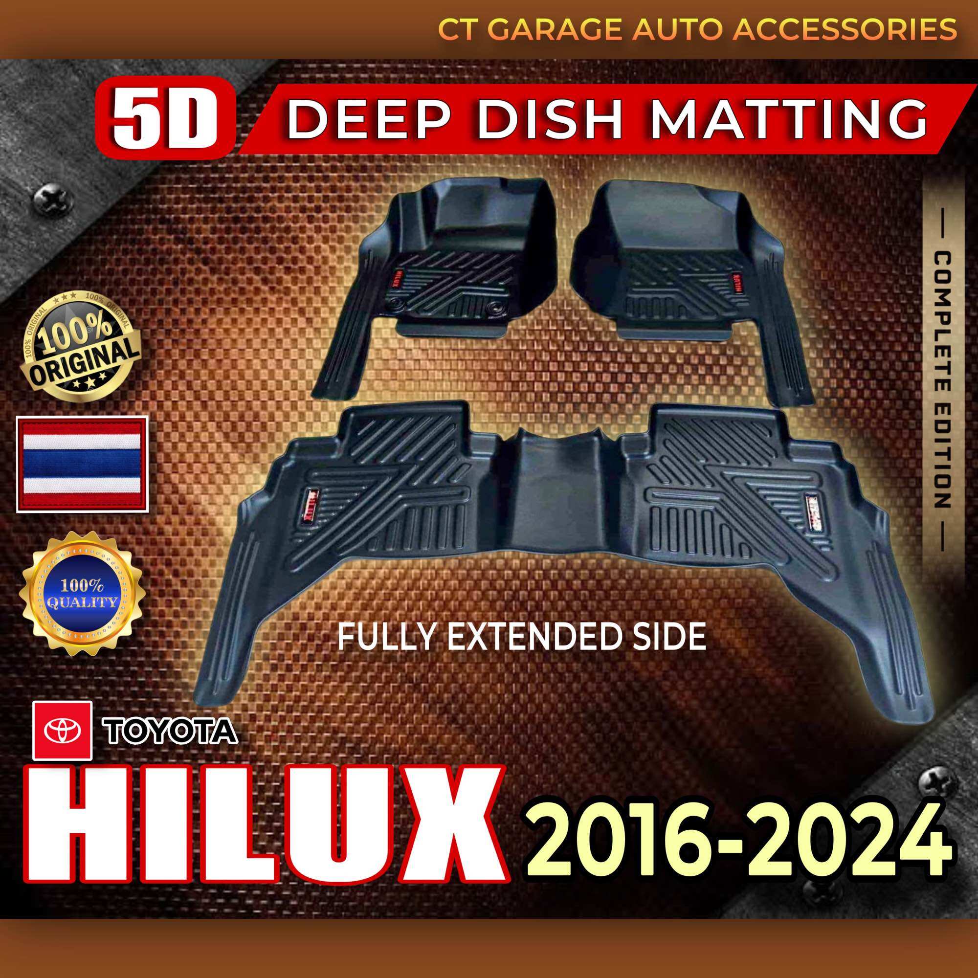 TOYOTA HILUX REVO/CONQUEST 2016-2024 5D DEEP DISH MATTING (EXTENDED ...
