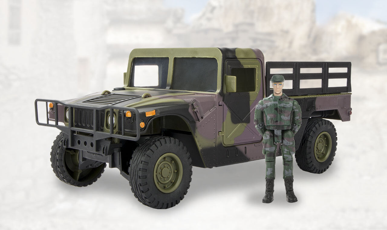 Click and Play World Peacekeers Jungle Camo Troop Transport HUMVEE 1:18 ...