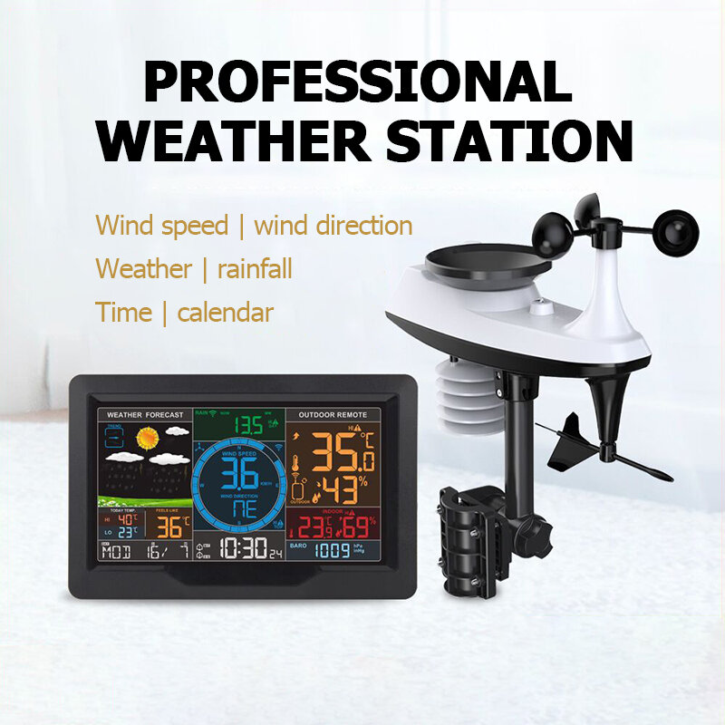 Professional Wireless Weather Station Weather Forecast Wind Speed ...