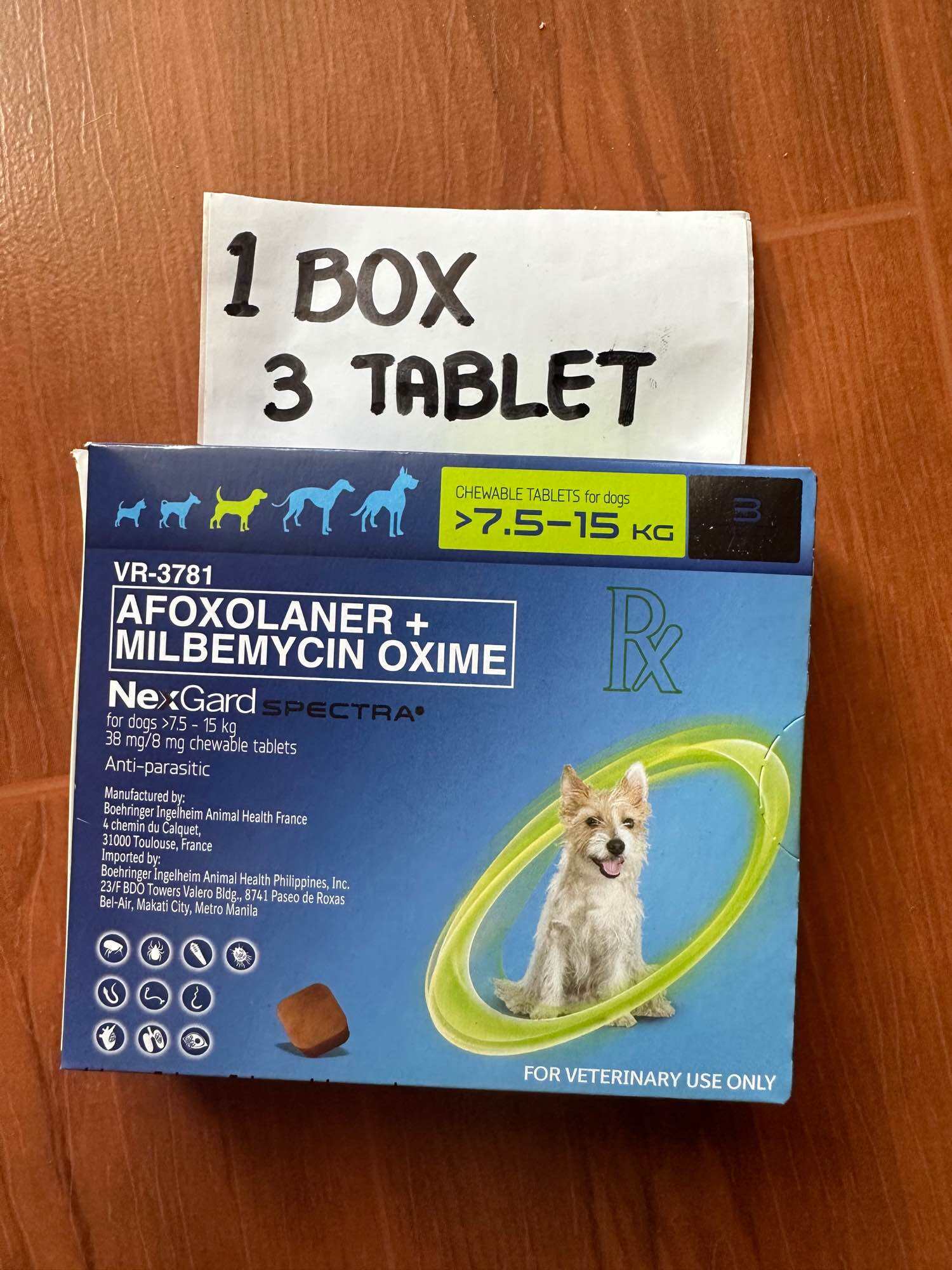 Nexgard Spectra 7.5-15 (1Box w/ STICKER) | Lazada PH