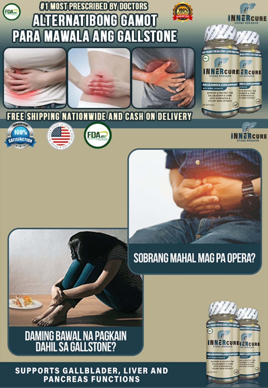 INNER CURE - Dissolve Gallstones, Support Gallbladder, Liver and ...