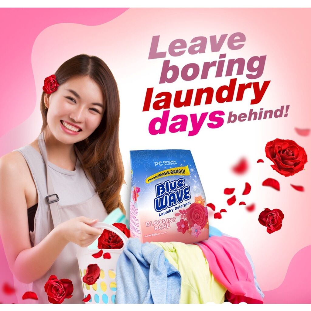 Blue Wave Detergent Powder Blooming Rose 800g Pc Collection Products ...