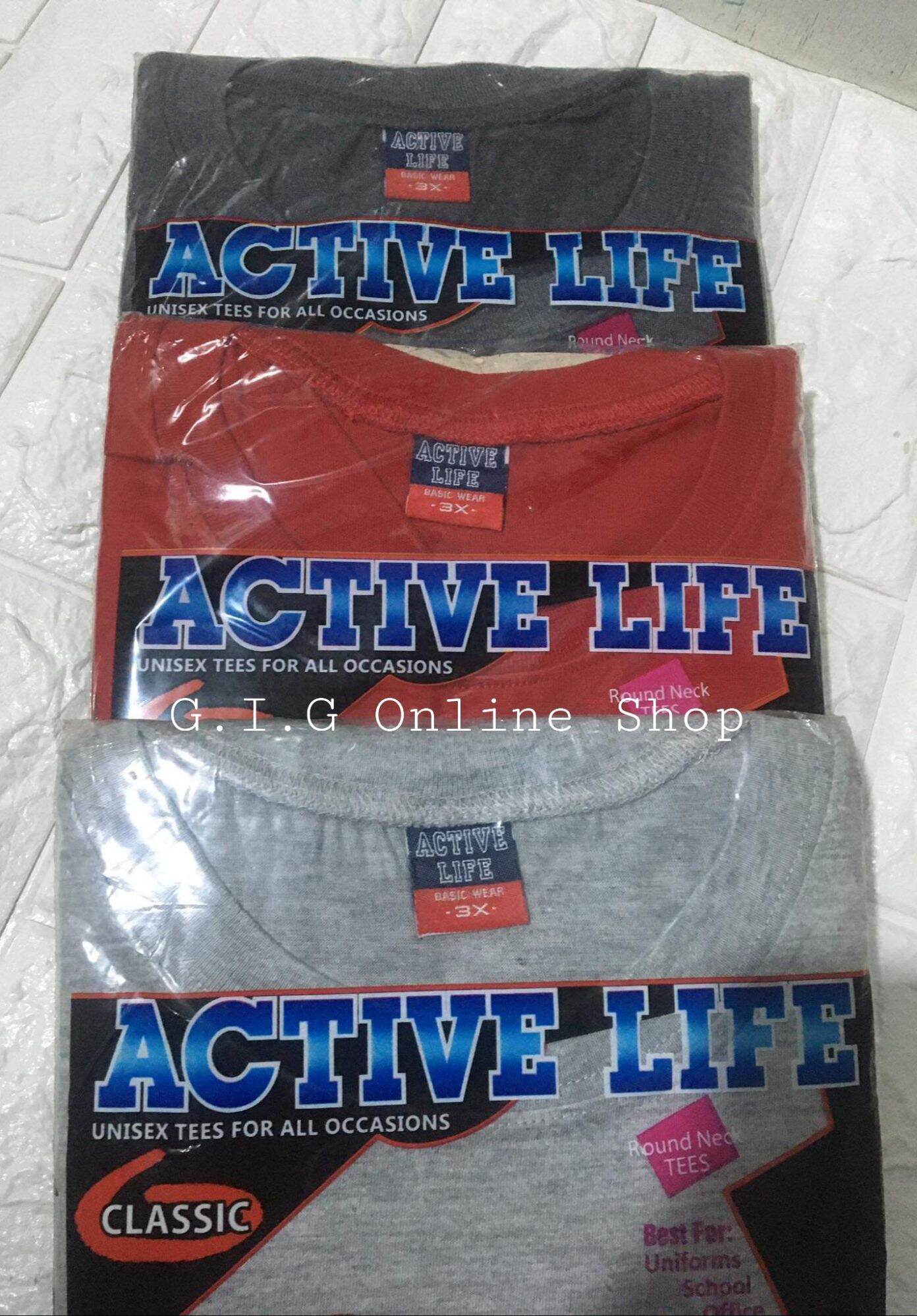 Original Active Life Shirt (Roundneck) | Lazada PH