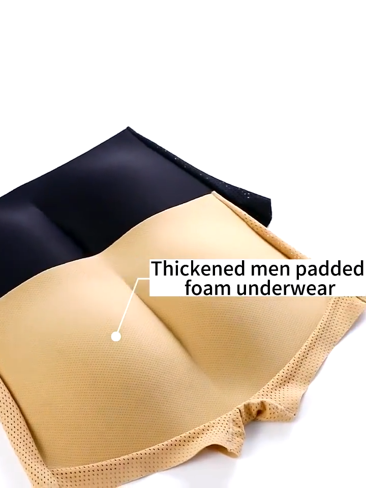 FINETOO Men Boxer Underwear Pad Padded Boxer Shorts Butt Lifter Padding ...
