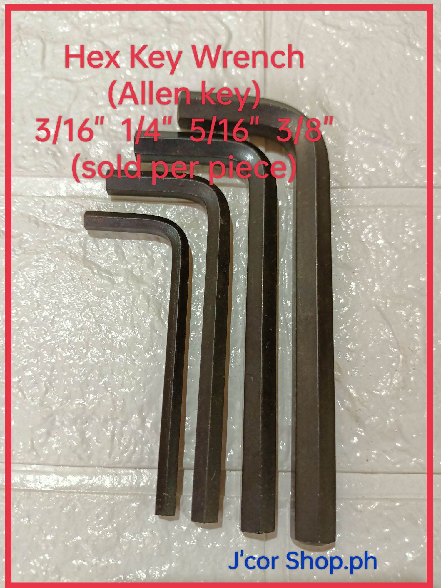 Hex Key Wrench (allen key) 3/16" 1/4" 5/16" 3/8" sold per piece | Lazada PH