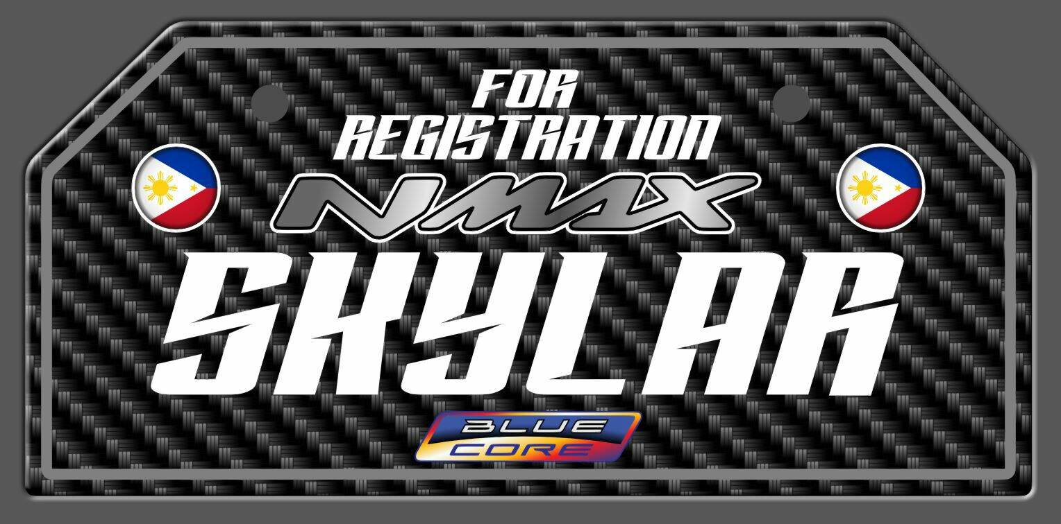 NMAX FOR REGISTRATION PLATE CARBON FIBER DESIGN MOTORCYCLE ACRYLIC ...